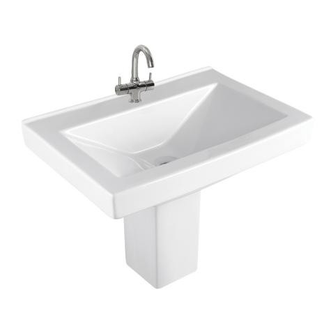 LCD Wash Basin Sink with Half Pedestal Stand for Bathroom Sanitaryware ...